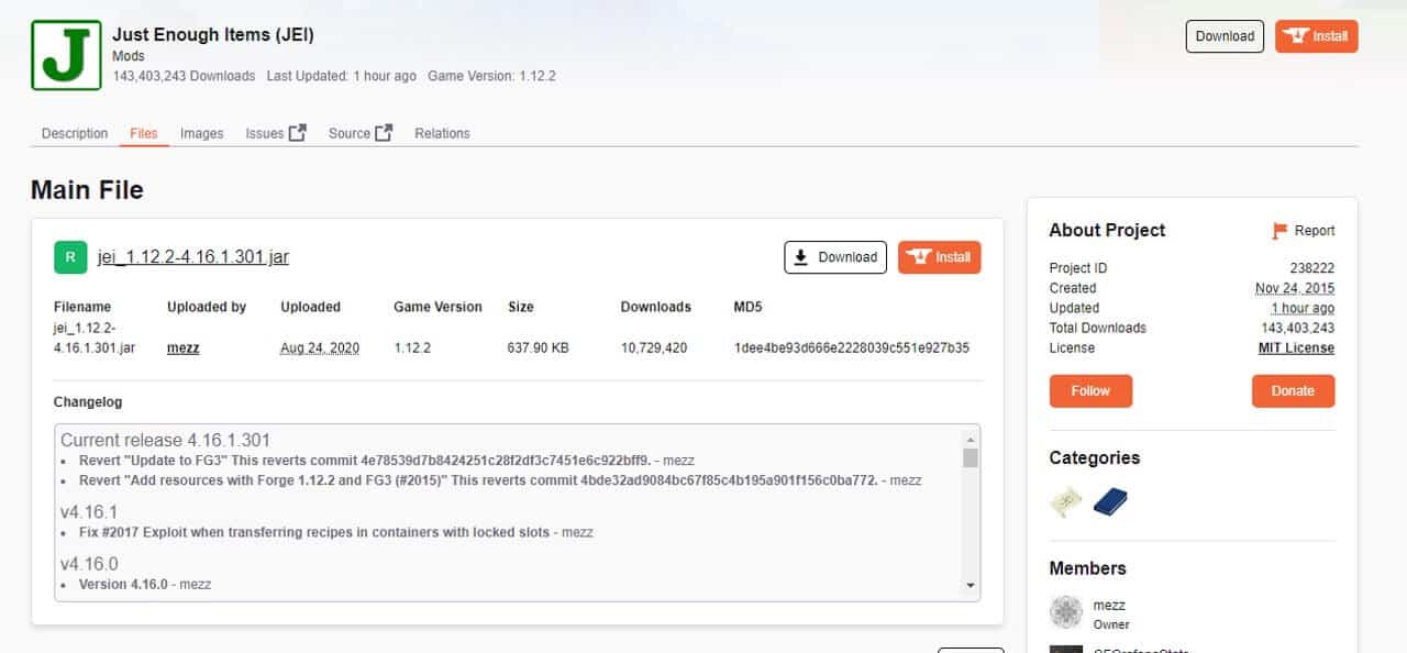 マイクラ JEI mod ダウンロード 【1.19.4対応】 - 情報キング
