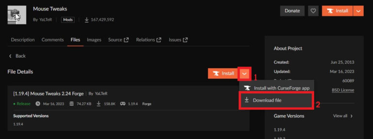 マイクラ Mouse Tweaks Mod (1.20.1, 1.19.4) - 情報キング